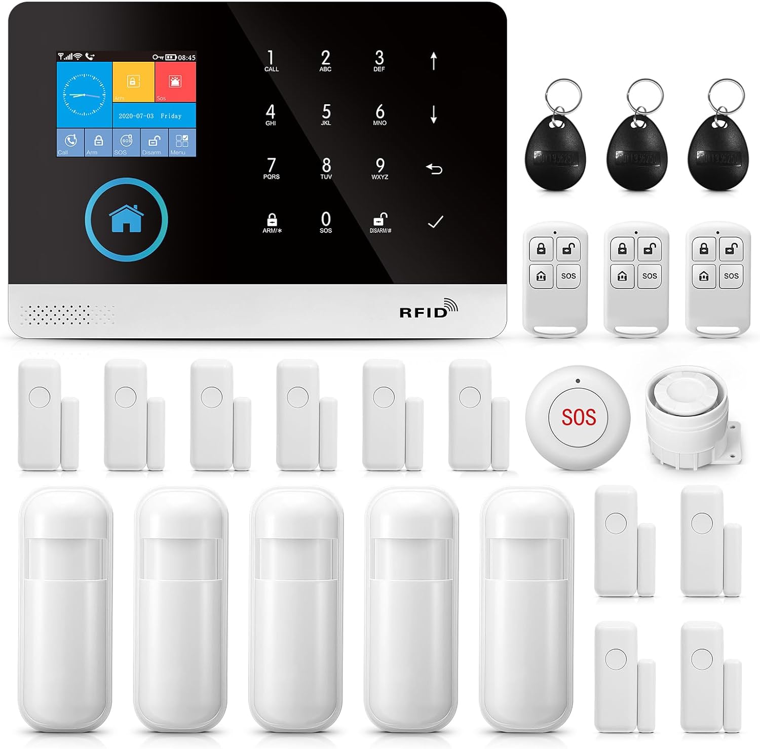 PGST Burglar Alarm Security System | Sensors and Alarm Devices for Home ...