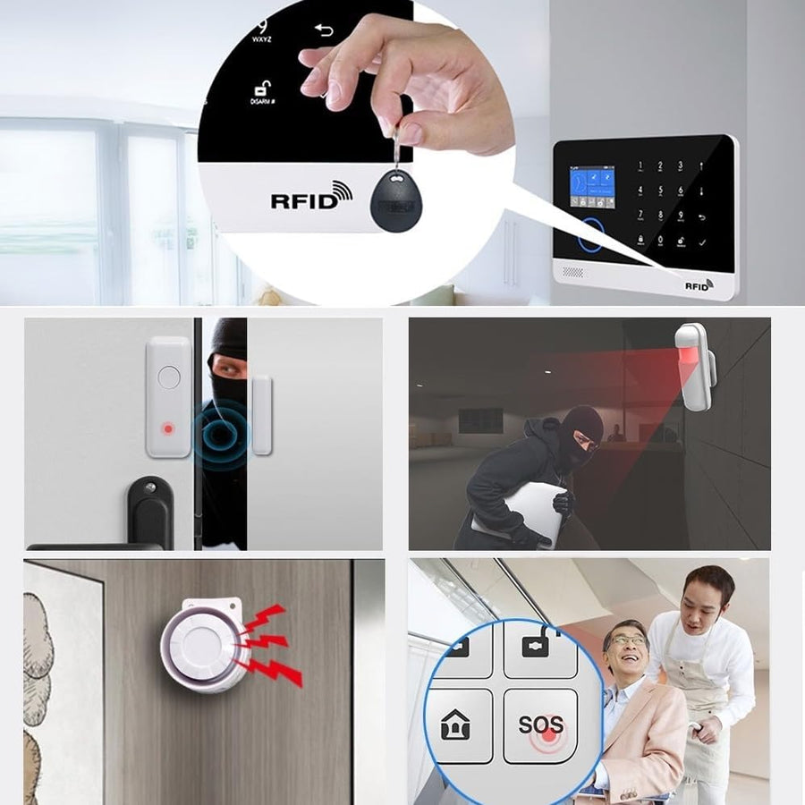 WiFi+GSM/4G Home Smart Alarm Security System,APP Control,DIY Wireless ...