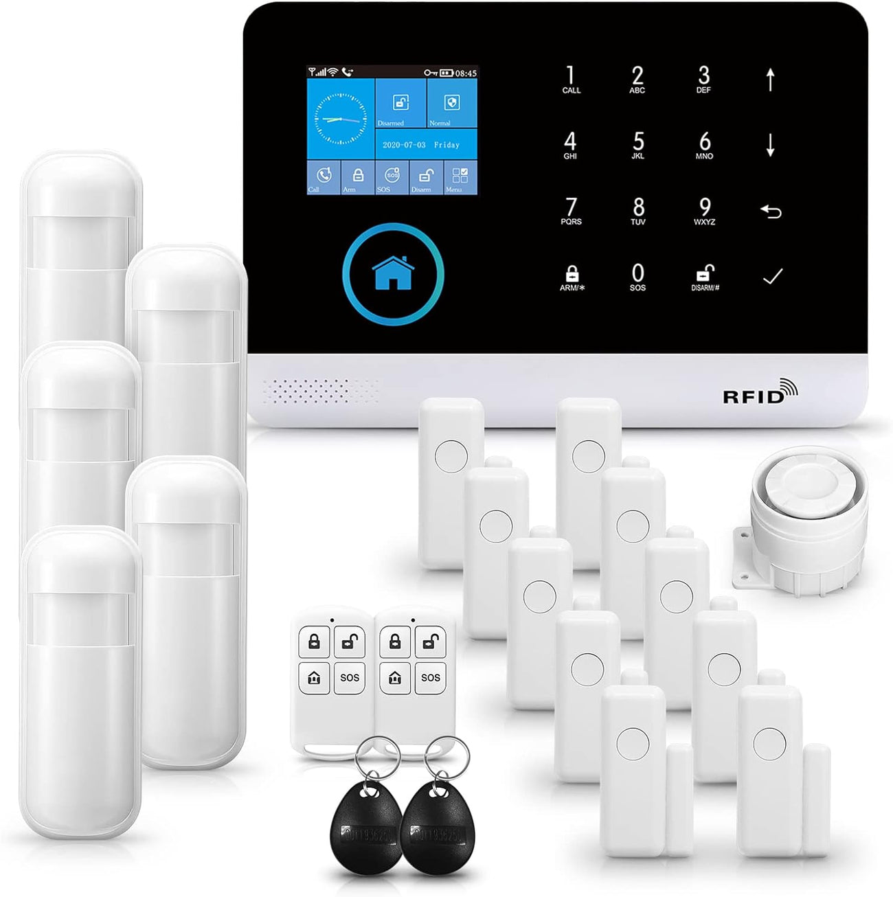 WiFi+GSM/4G Home Smart Alarm Security System,APP Control,DIY Wireless ...